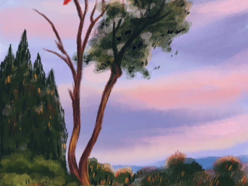 速涂风景画_Wen柿子秋-站酷ZCOOL