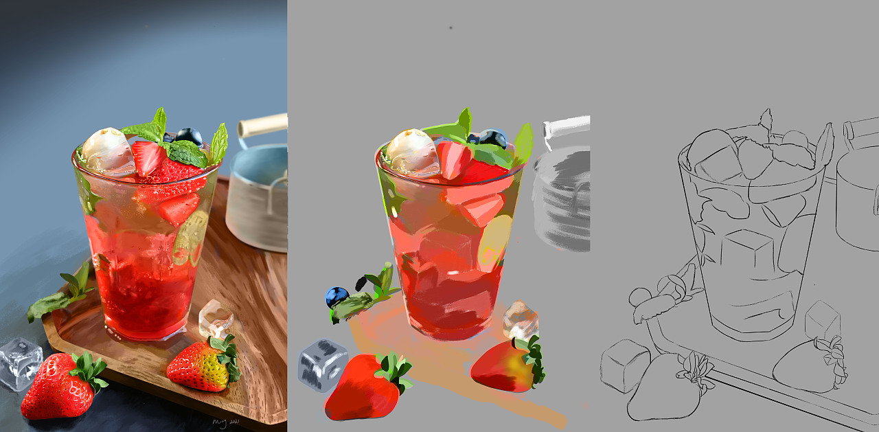 手绘静物写实_Ming小耳朵617-站酷ZCOOL