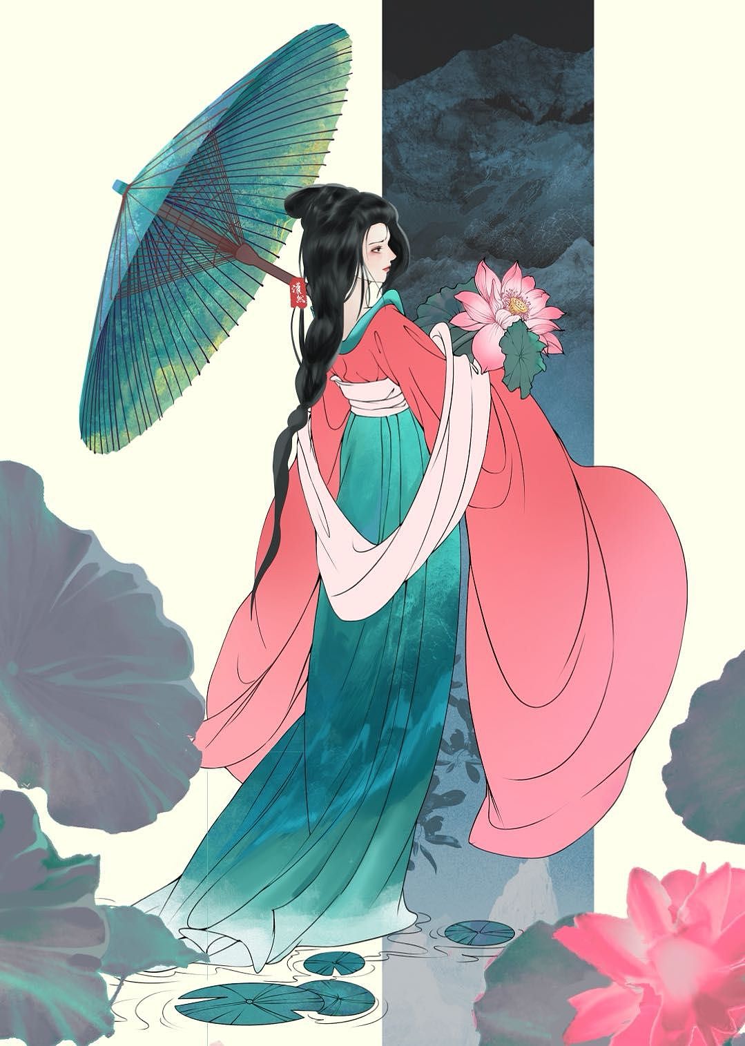 《荷花姑娘》_夏小生xr-站酷ZCOOL