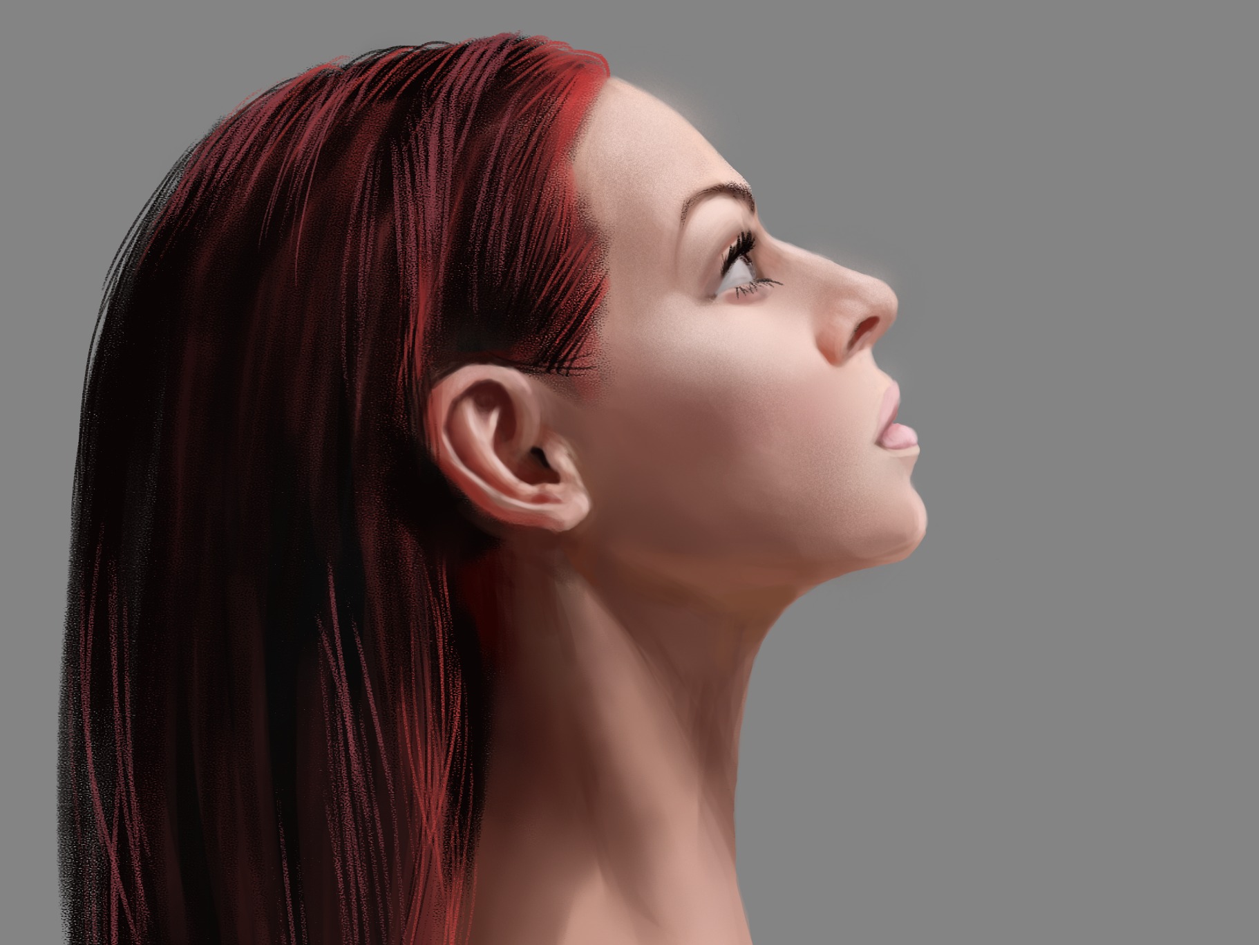 侧面肖像_画画的正南-站酷ZCOOL