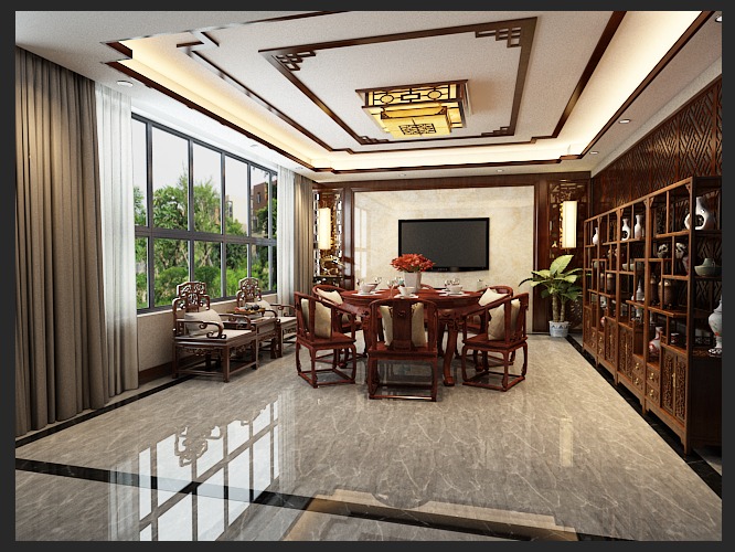 中式酒庄小图，没做后期。3DMAX+VR_承接各种设计-站酷ZCOOL