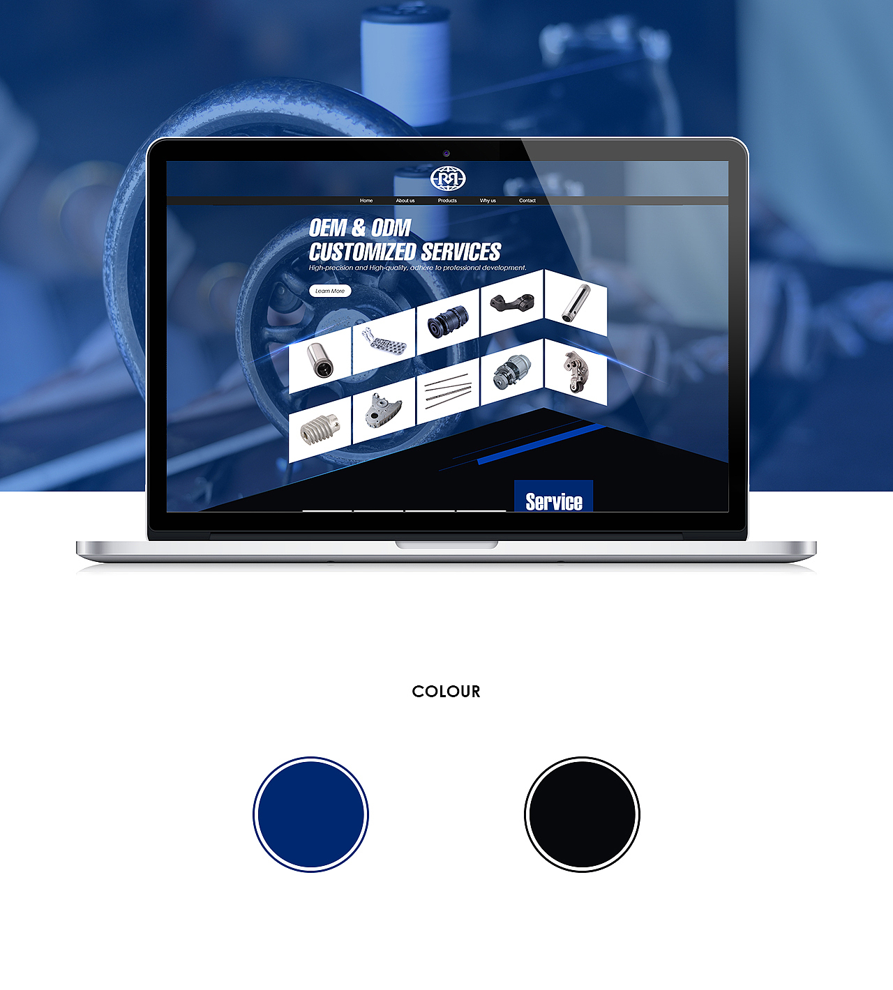 RUIMING 机器零件首页设计 阿里巴巴国际站旺铺装修_红锦未央-站酷ZCOOL