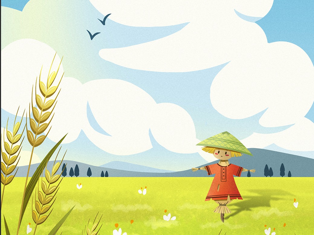 扁平插画节气 小满 夏至_蘑菇Mog-站酷ZCOOL