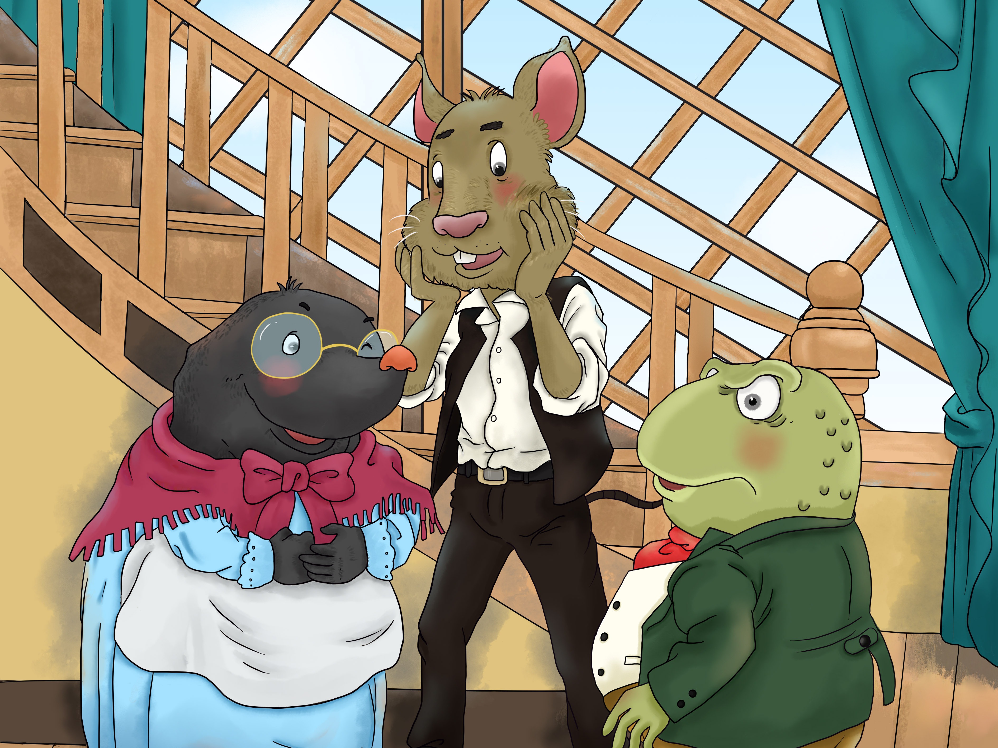 柳林风声插图_Lizzy毛毛妈-站酷ZCOOL