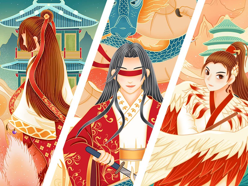 国风 潮.shang_插画师且慢-站酷ZCOOL