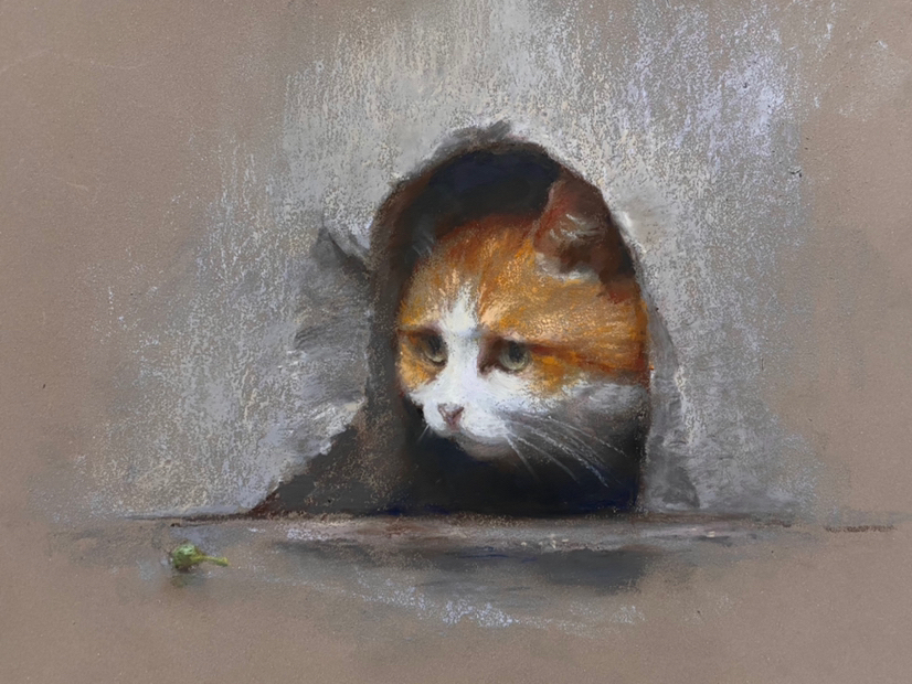 油画棒猫_RJ贰玖-站酷ZCOOL