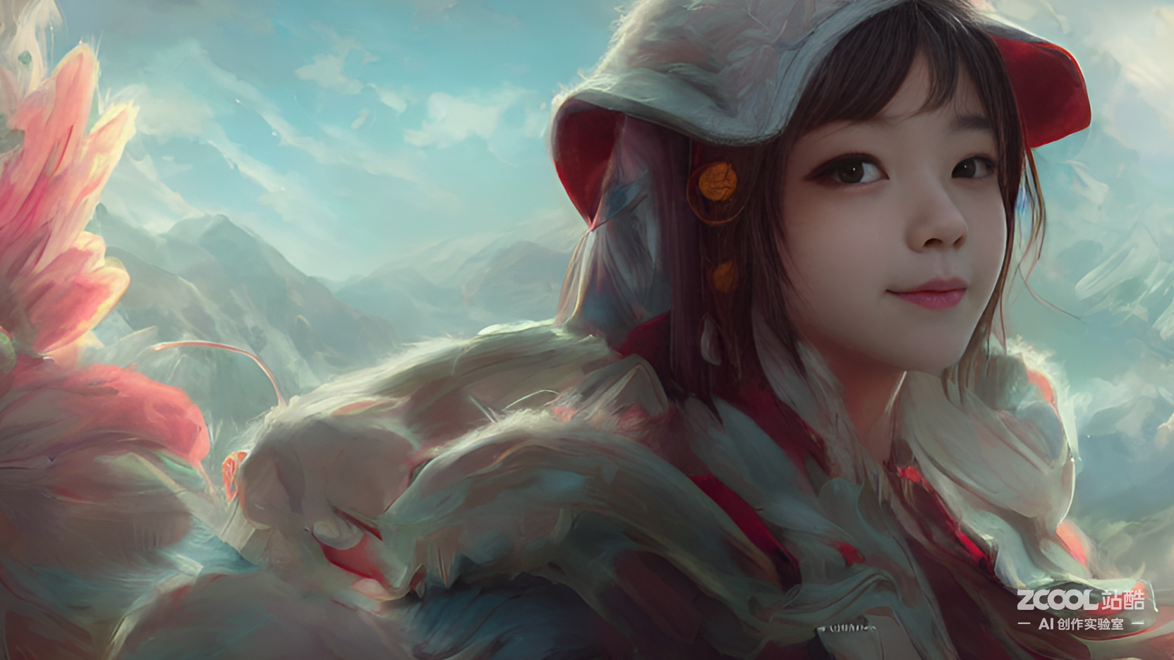 #AI创作实验室#拈花一笑_flynn凡-站酷ZCOOL