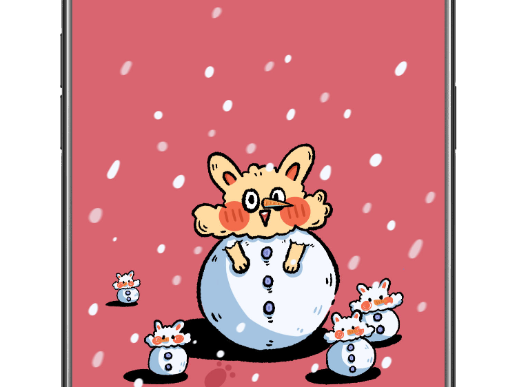 原创插画｜Fufu-大雪_Fufu兔-站酷ZCOOL