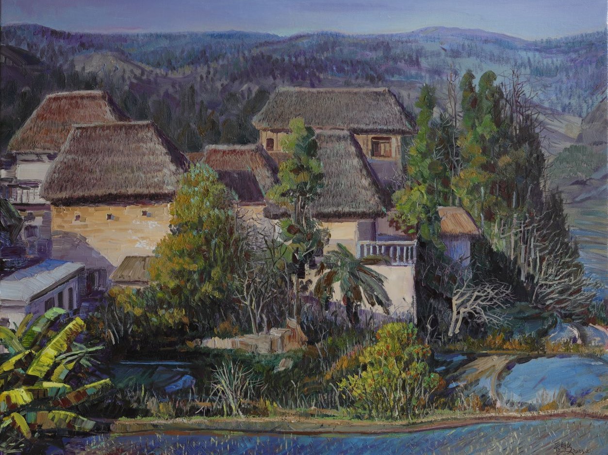 元阳阿者科油画_天鹏Z-站酷ZCOOL