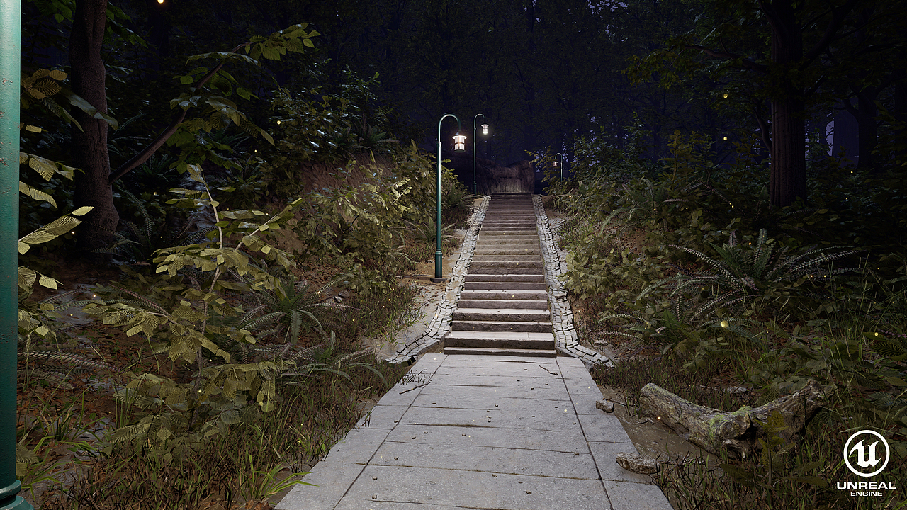 UE4宝石山_夜景_Charvikk-站酷ZCOOL