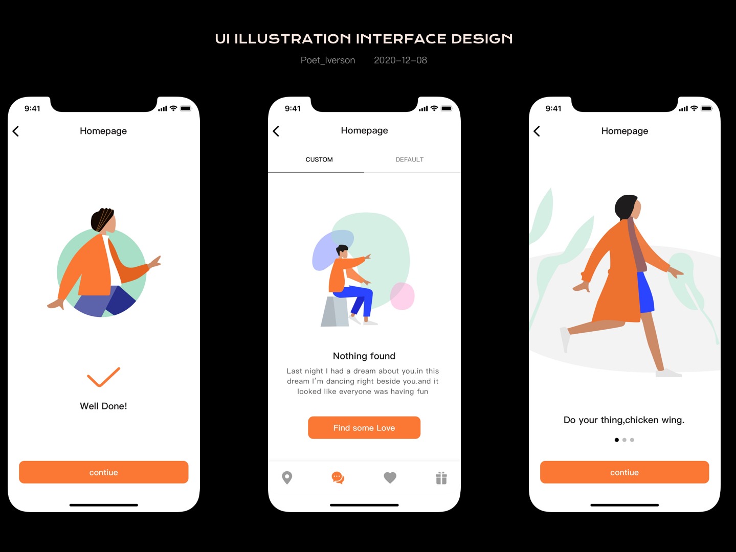 UI插画界面练习_Poet_lverson-站酷ZCOOL
