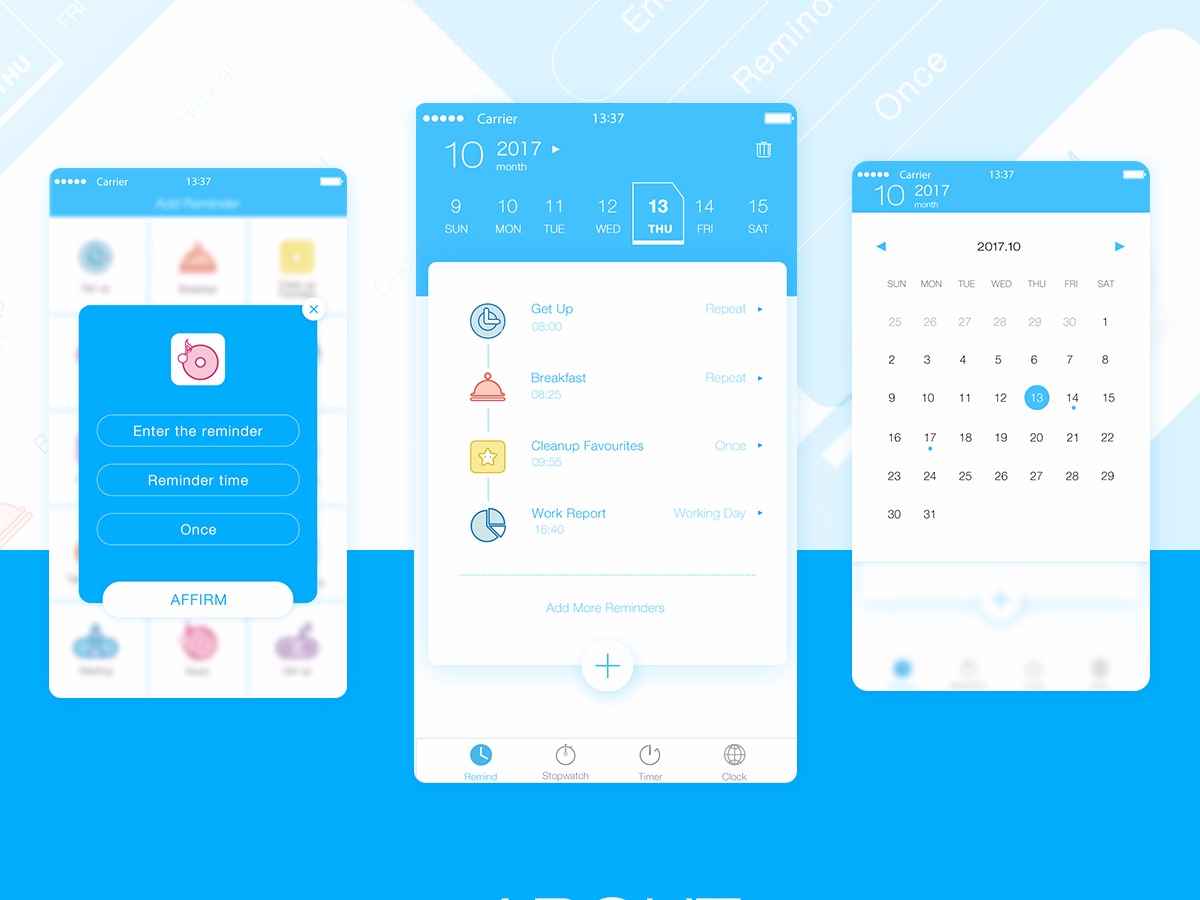 时间管理 ui界面_勤奋的小二-站酷ZCOOL