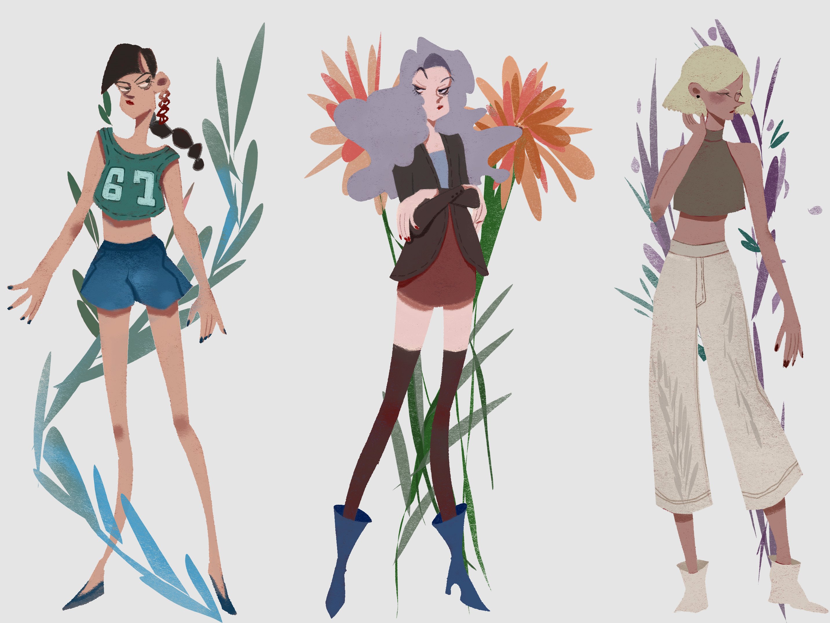 花与女孩子_Cru_KUN-站酷ZCOOL