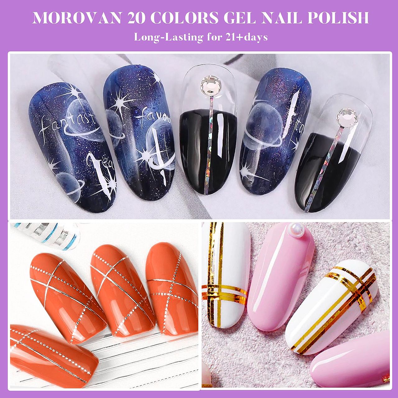 跨境电商-美甲套装紫玫瑰系列_SUE多肉少女-站酷ZCOOL