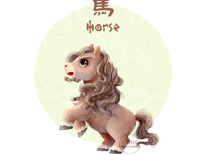 十二生肖之午马_紫汐A.TING-站酷ZCOOL