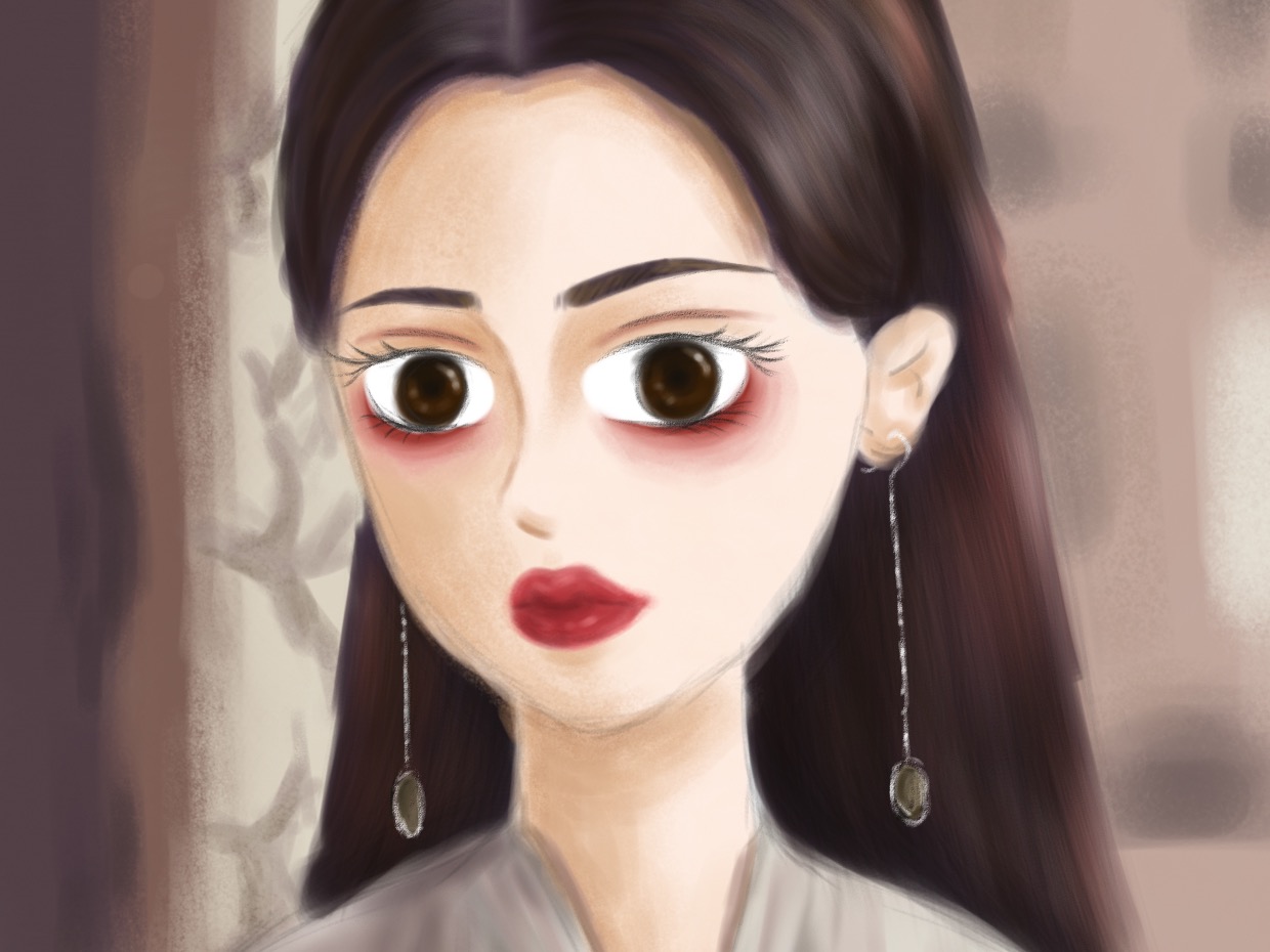 卡通人像插画_Edwina横T-站酷ZCOOL