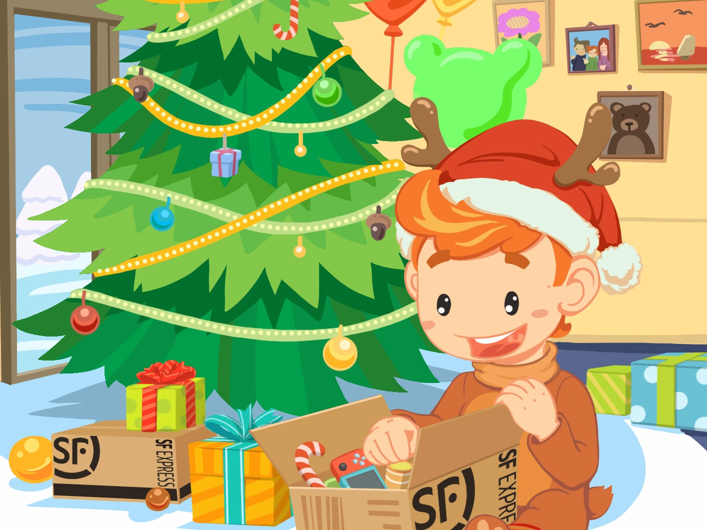 早年为SF速递绘制的一批配图_李拜天ZGL-站酷ZCOOL