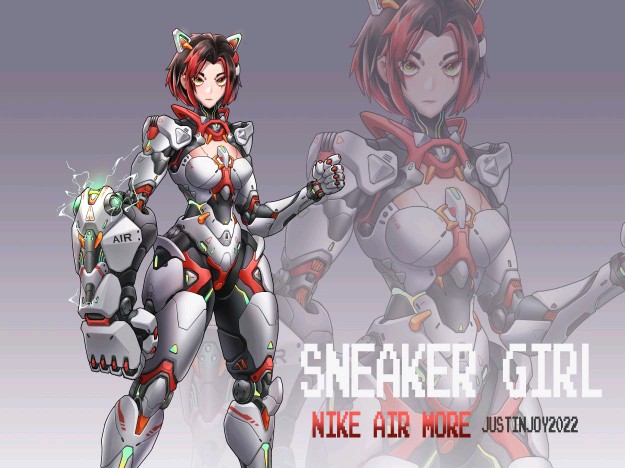 大AIR球鞋女孩_Justin赫子-站酷ZCOOL