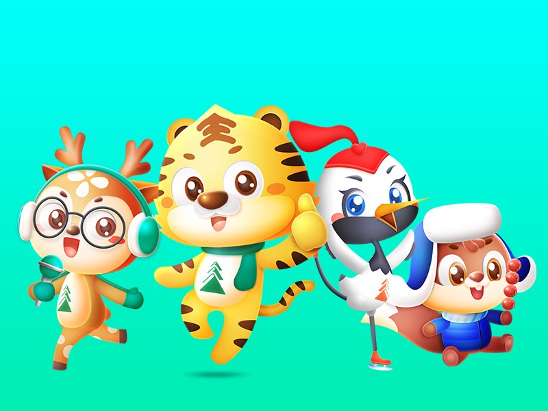 【东北F4】黑龙江自然教育吉祥物_飞蓬松-站酷ZCOOL