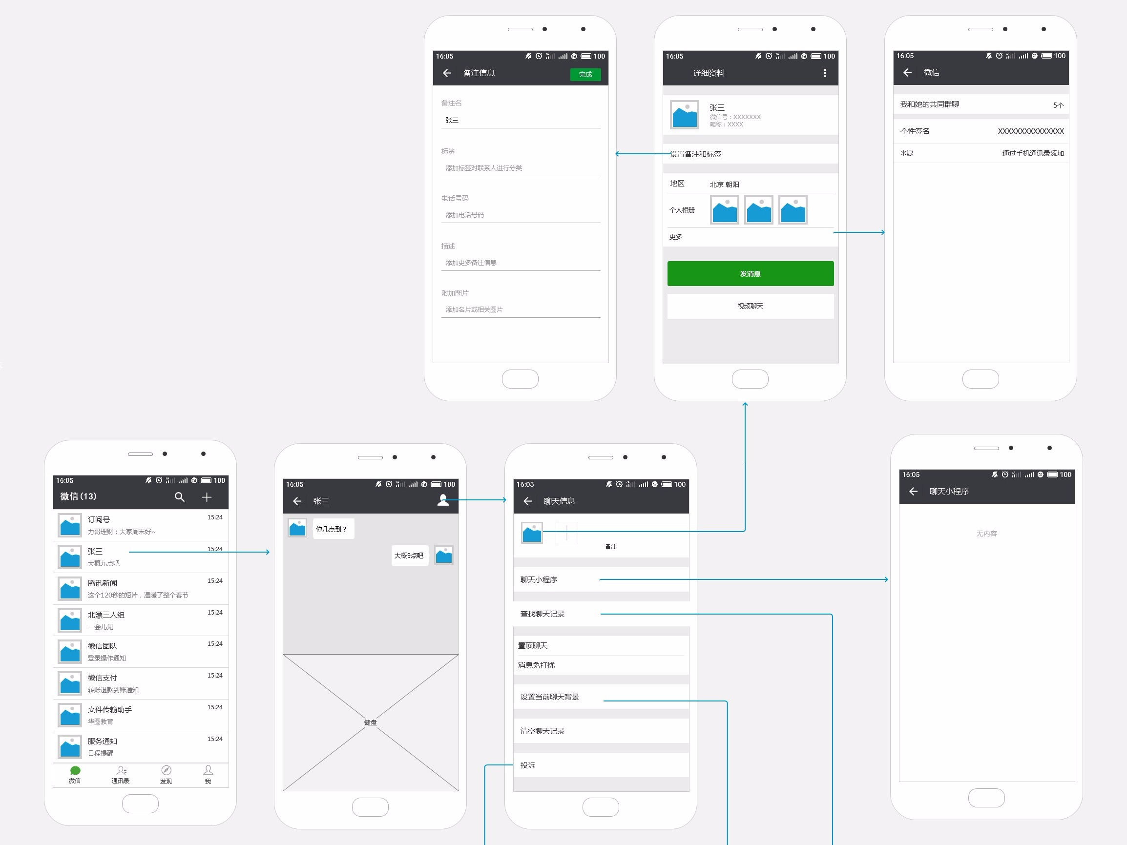 WeChat 部分原型图_AD伊泽-站酷ZCOOL
