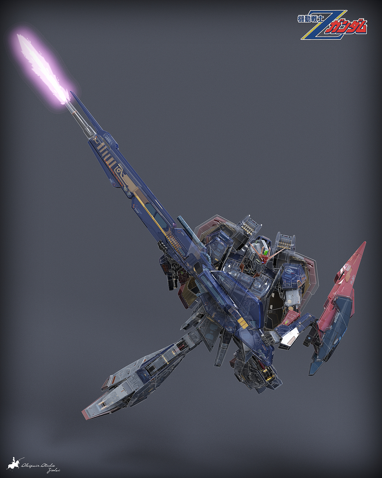 pg zeta gundam plus|三维|动画/影视|ziodai_原创作品-站酷ZCOOL