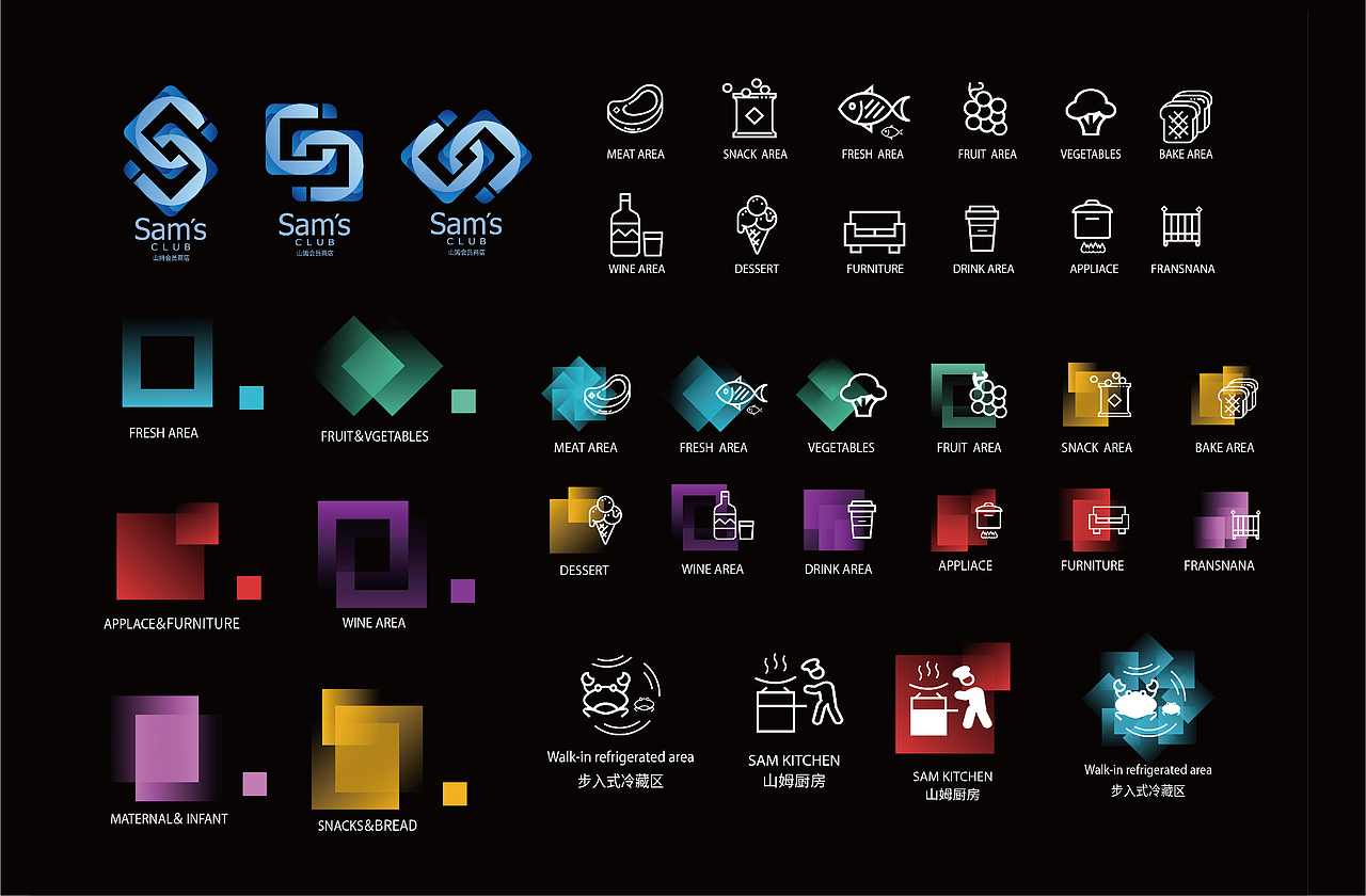 山姆超市导视系统_Cherry98-站酷ZCOOL