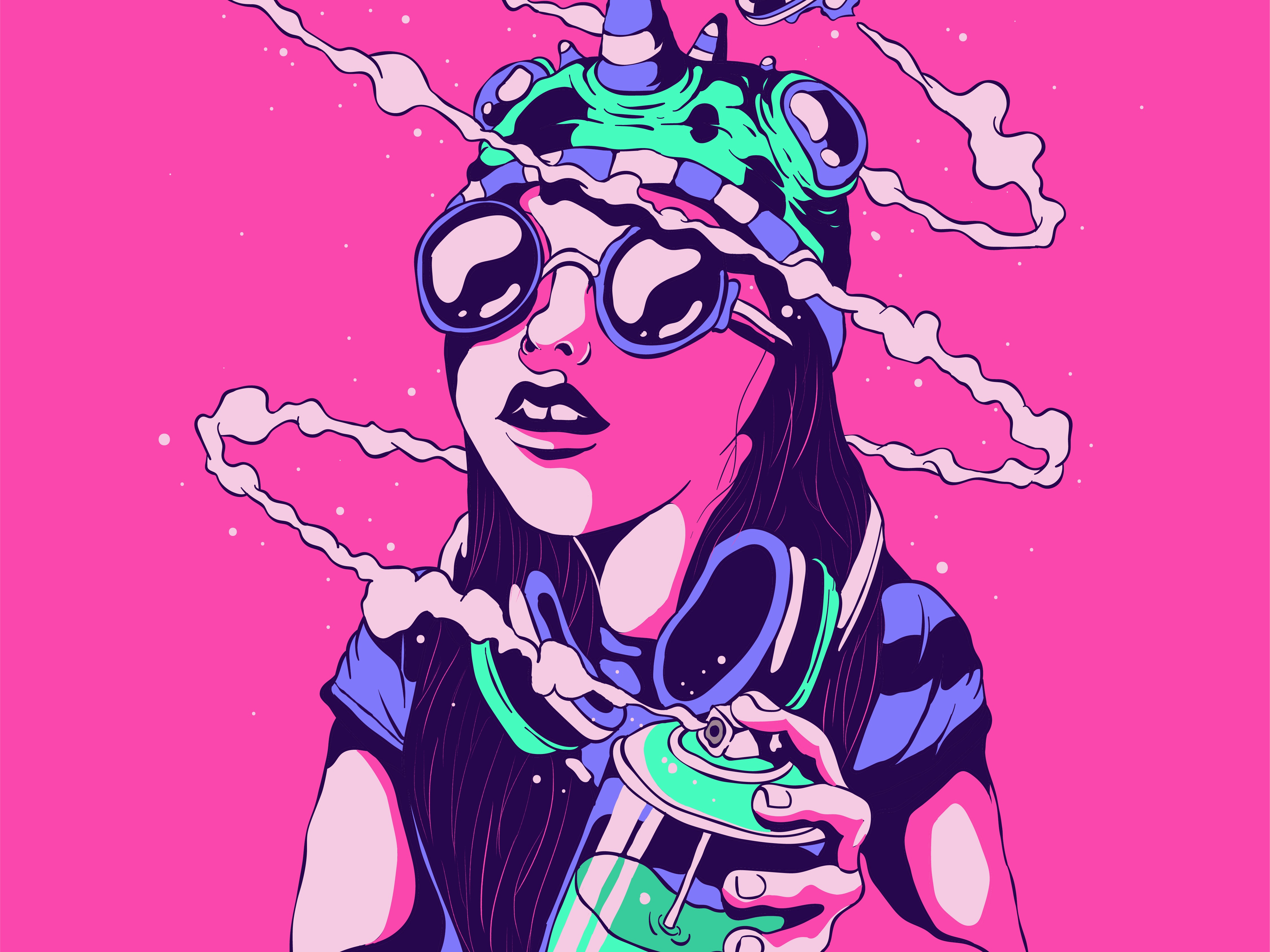 临摹-矢量插画《涂鸦公主》_Miss_Onely-站酷ZCOOL