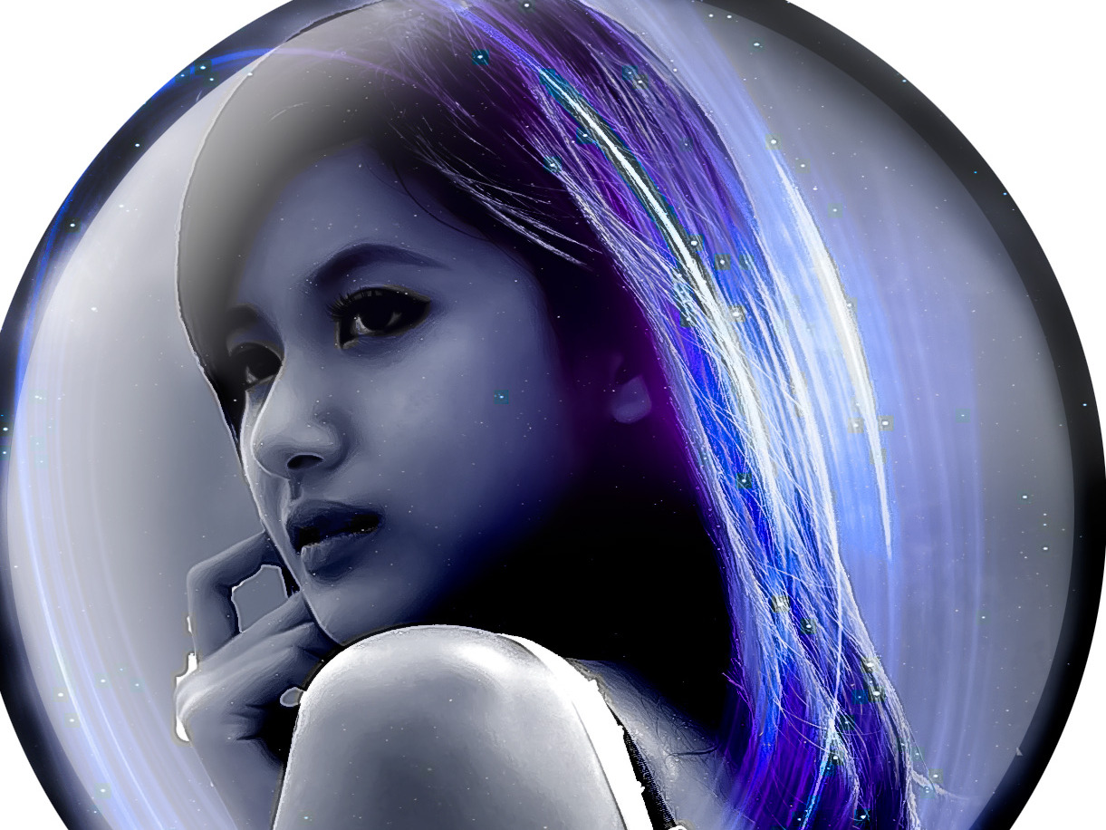 少女星空圆片_罗先生9527-站酷ZCOOL