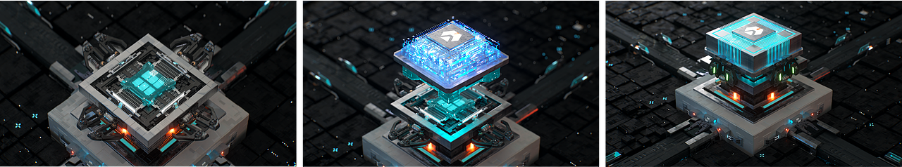 奥诺算力 - 科技芯片3D概念动画设计_星恒JZH-站酷ZCOOL