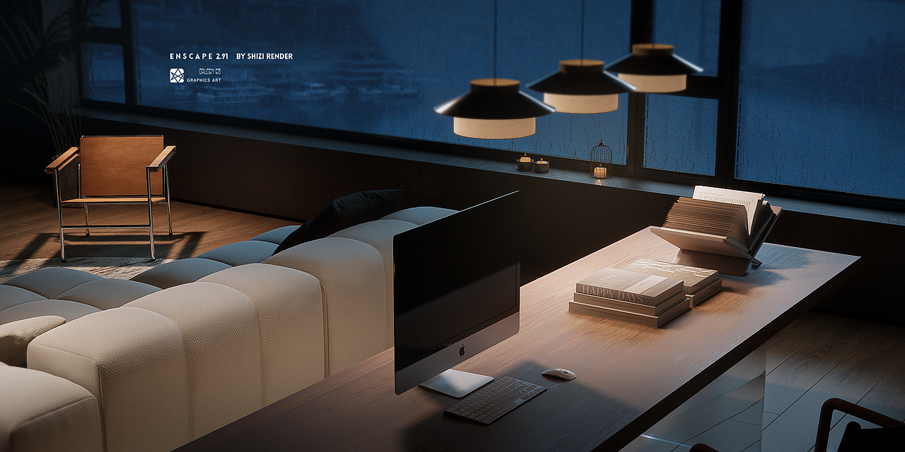 ENSCAPE&SU空间渲染_ENS茶会十字-站酷ZCOOL