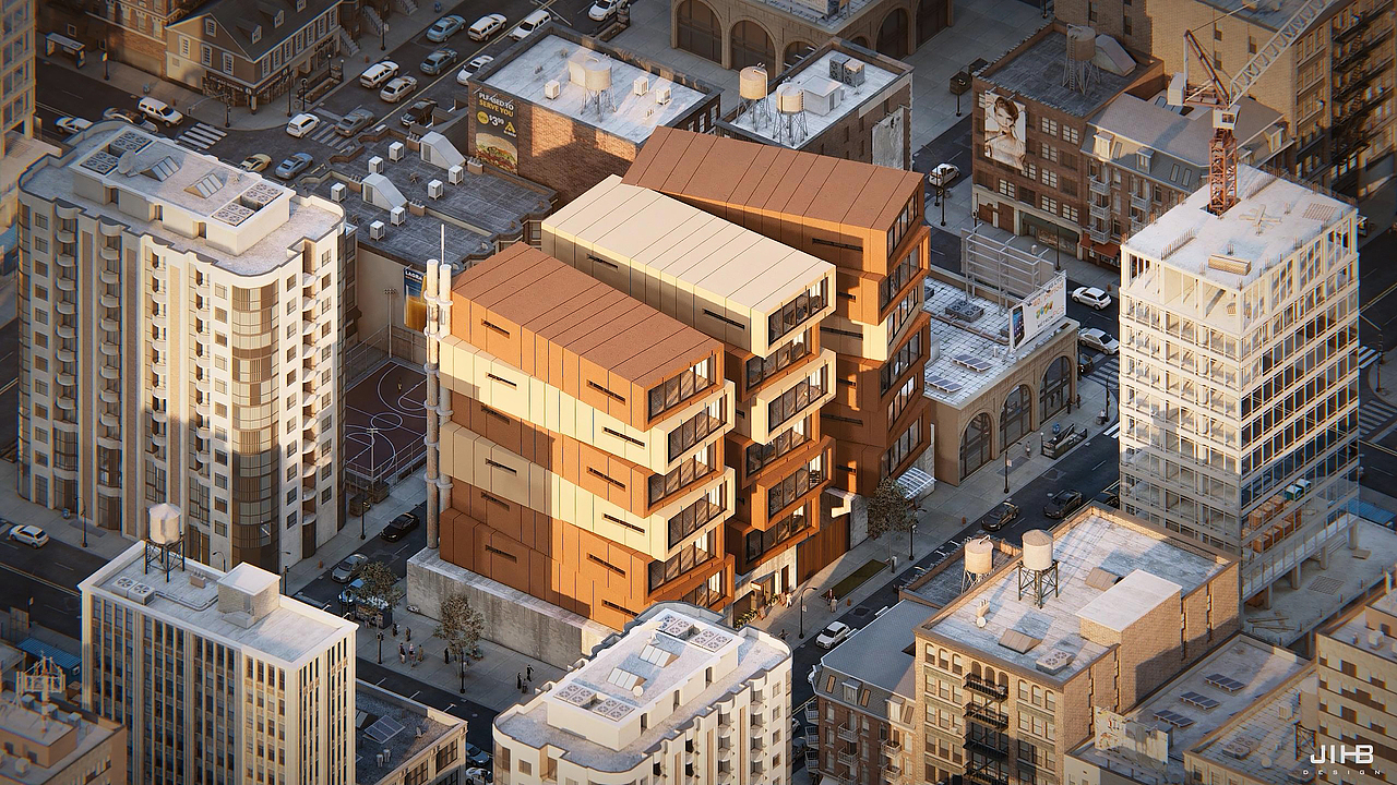 街道办公楼LUMION渲染_JIHB-站酷ZCOOL