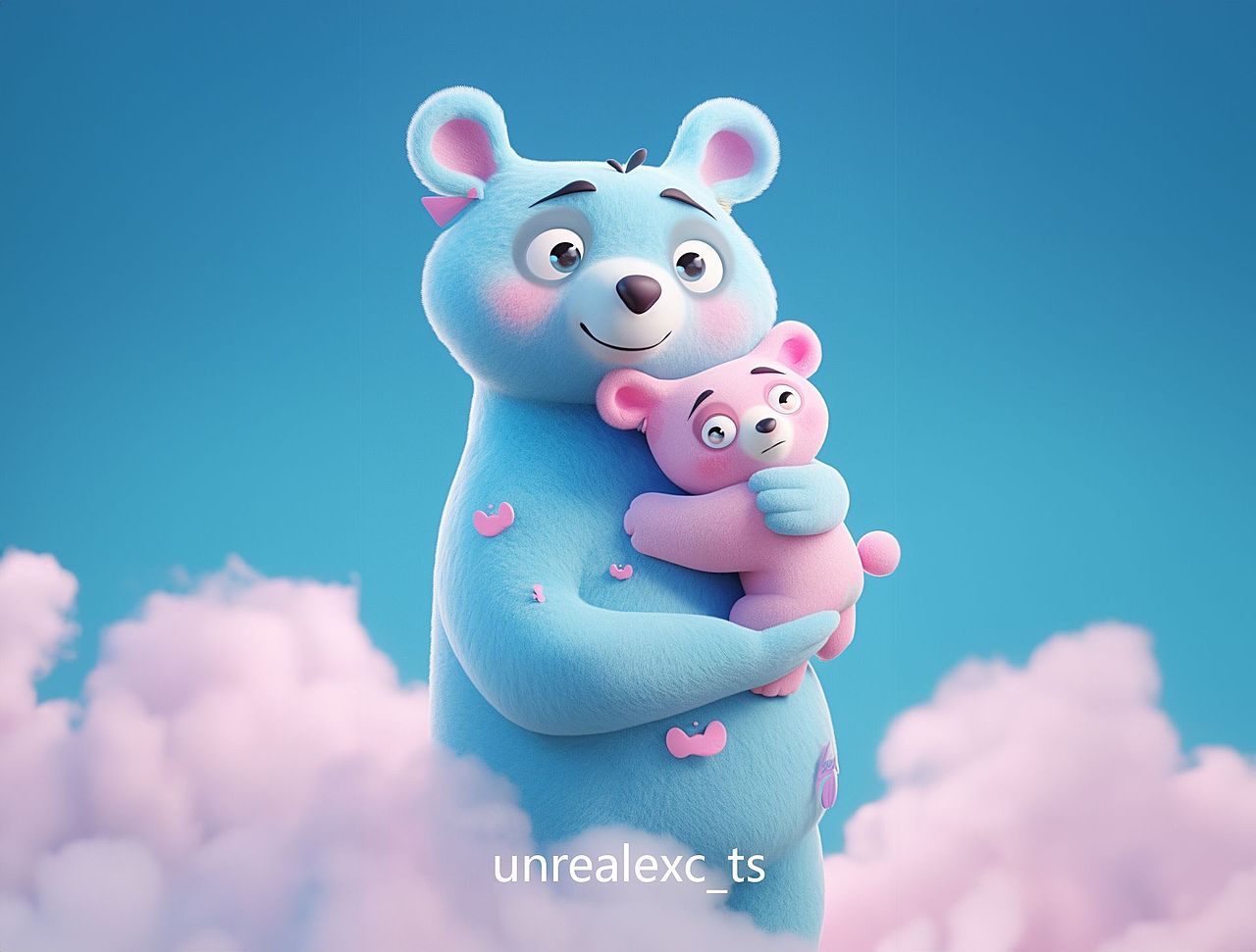 [原创动画]粉粉蓝小熊之爱 系列动画_unrealexc-站酷ZCOOL