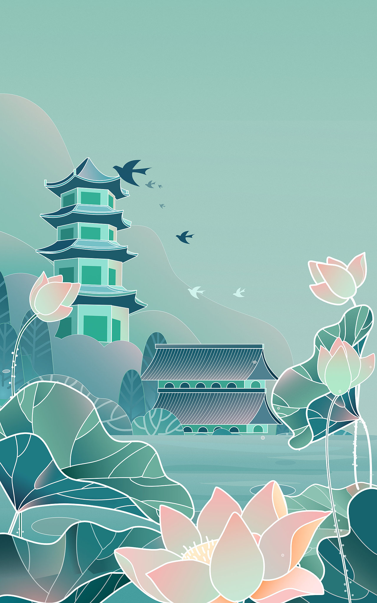 荷花小镇_DDYunkai-站酷ZCOOL