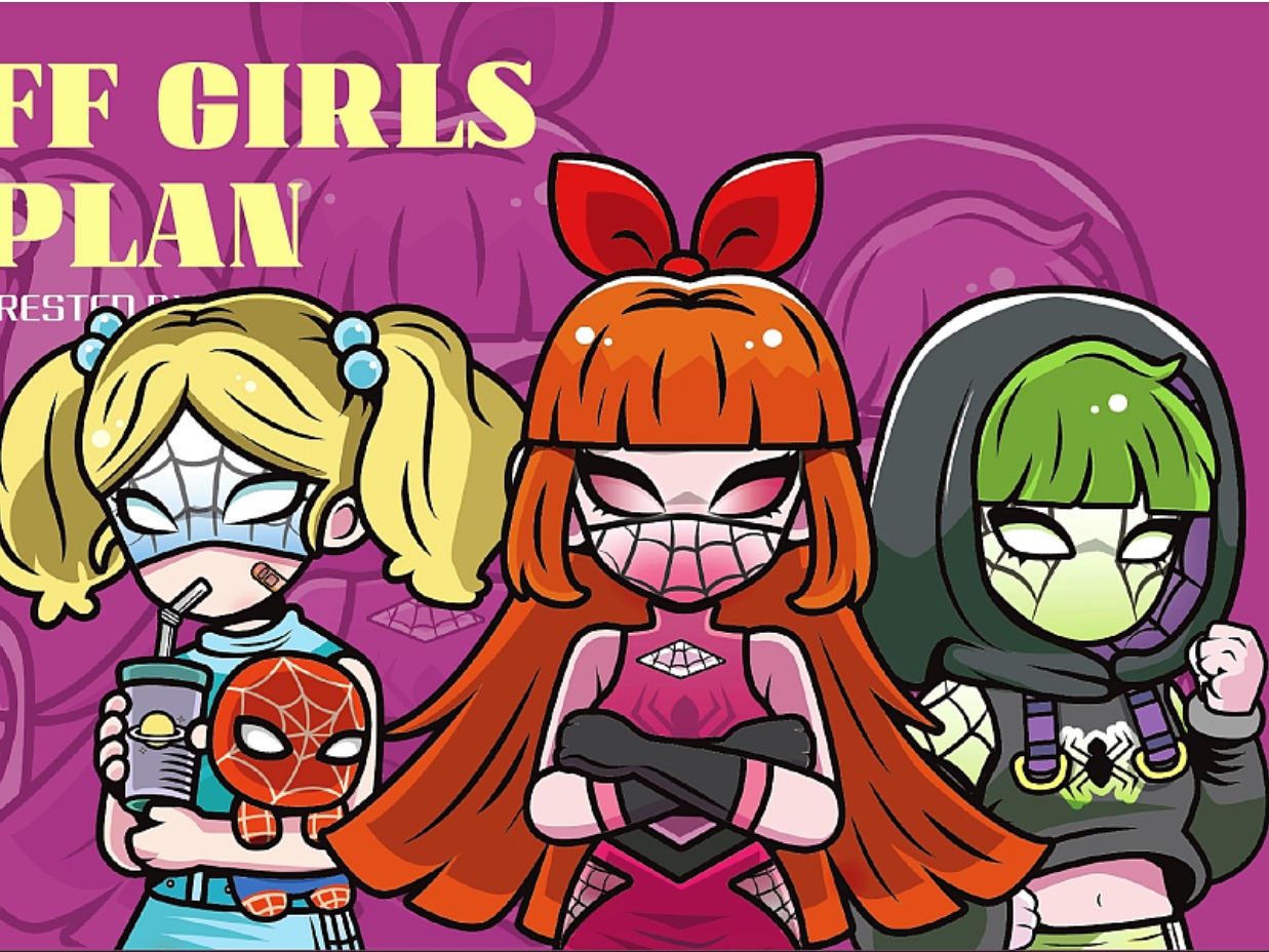 Spiderpuff Girls蜘蛛侠小女警_KIRA_GPT-站酷ZCOOL