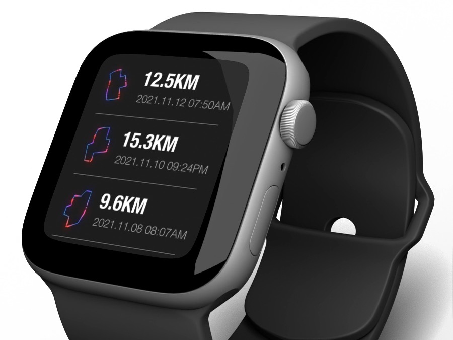 智能手表 3D地图 运动路线数据查看动效_Kebot-站酷ZCOOL