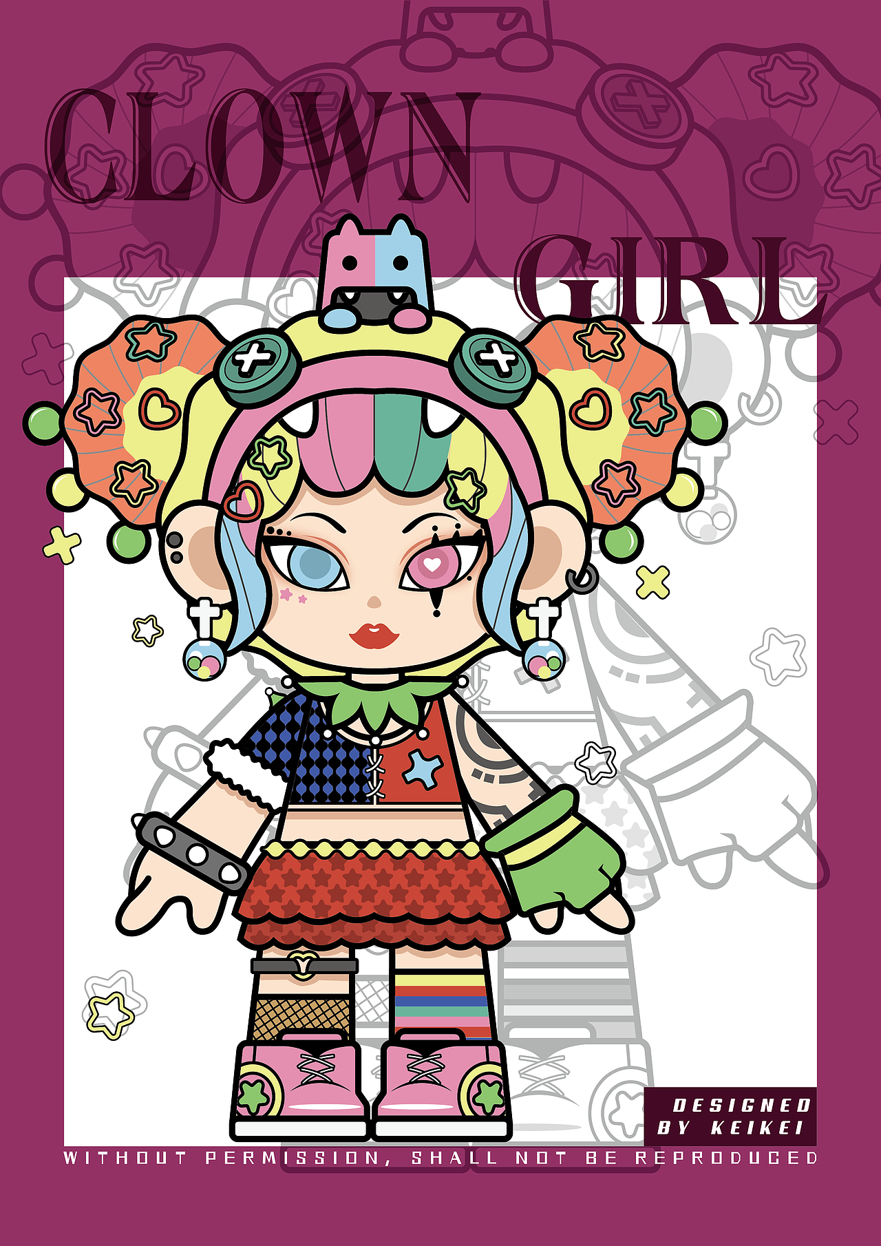 CLOWN GIRL_爱画画的KEIKEI-站酷ZCOOL