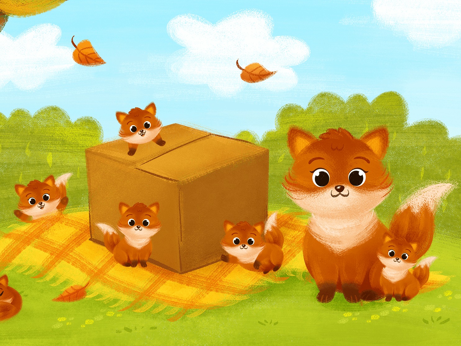 儿童英语绘本 The Little Fox_Fifi_Jin-站酷ZCOOL