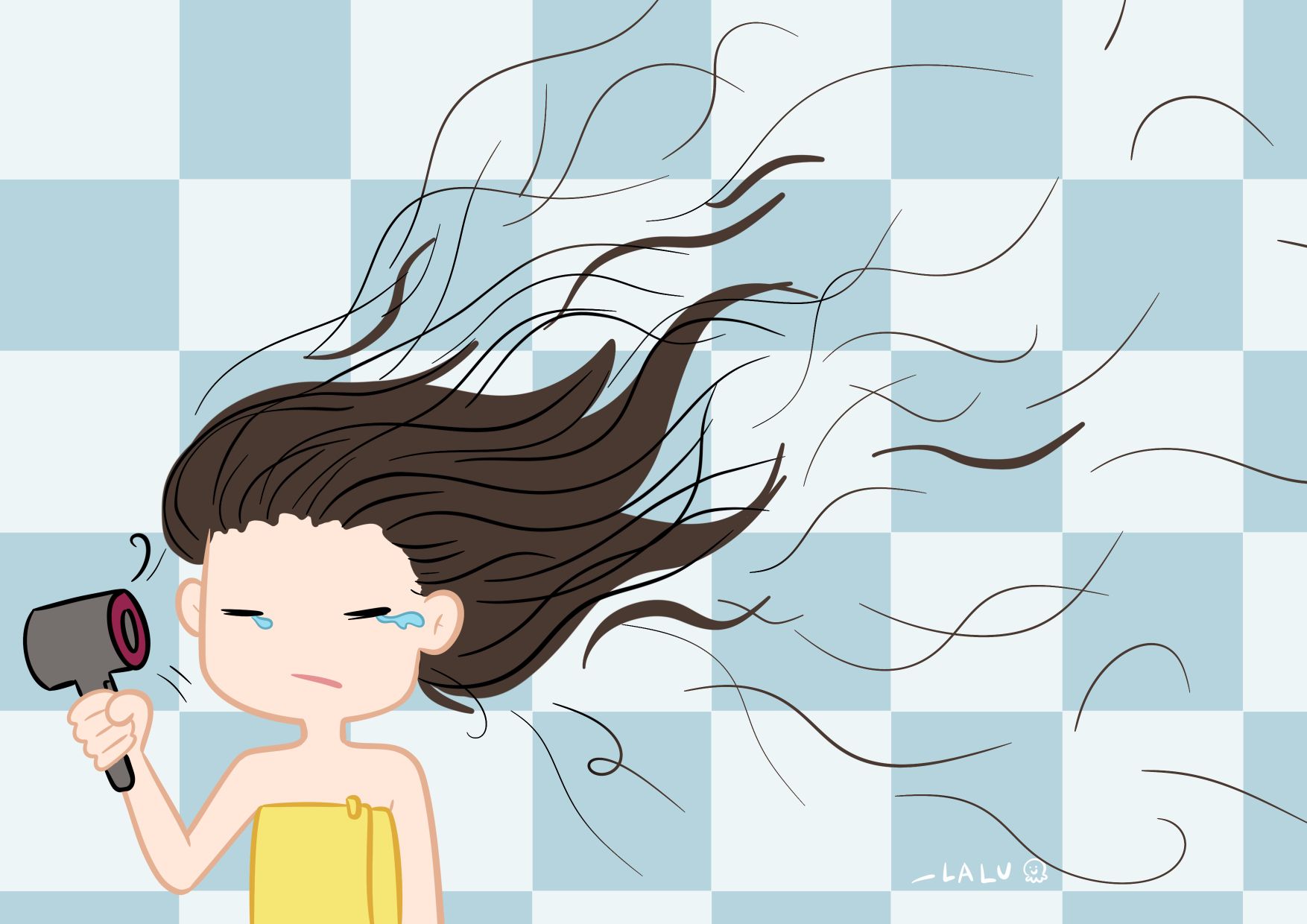 吹掉的不是水份是头发25/100_叽里呱啦duang-站酷ZCOOL