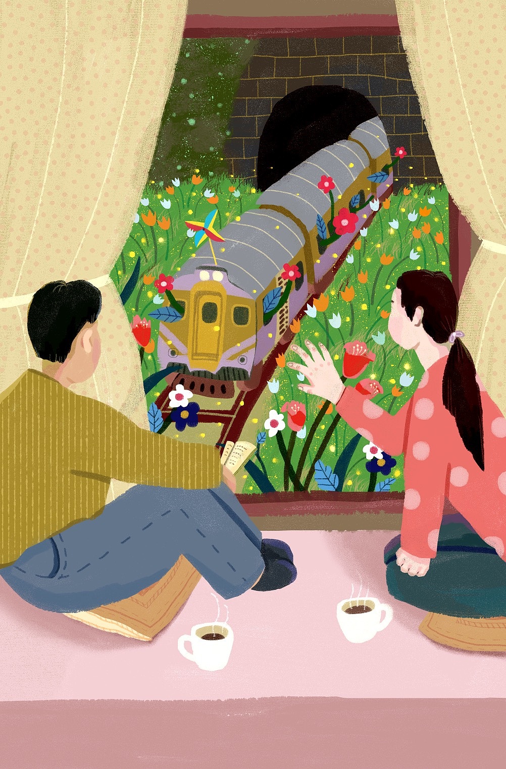 Spring Subway_插画师小洁Alicia-站酷ZCOOL