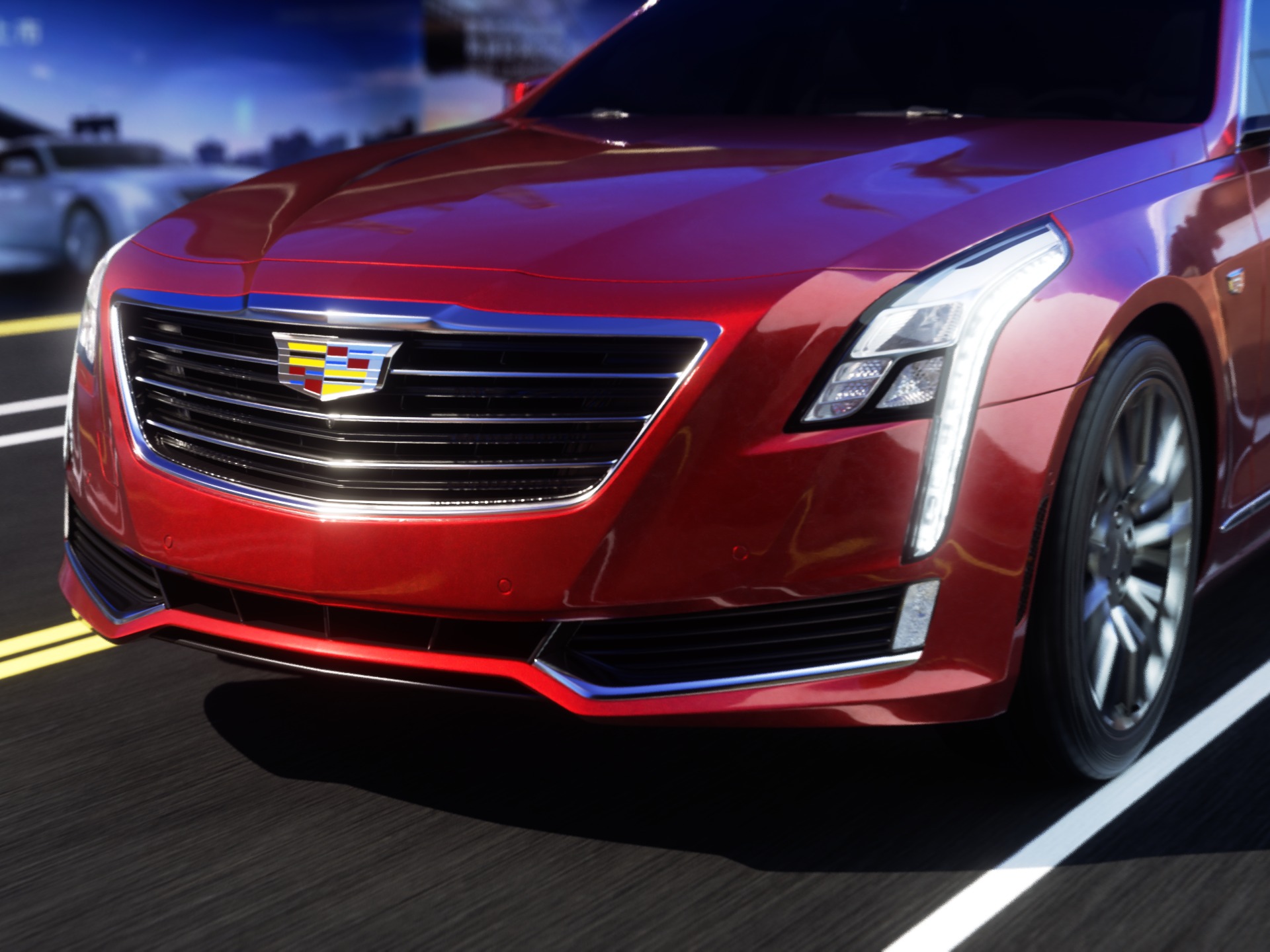 凯迪拉克CT6老款渲染_凶萌的野生设计狮-站酷ZCOOL