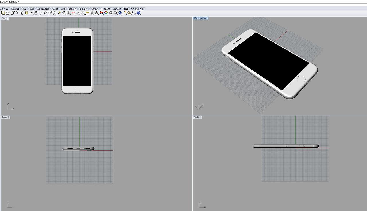 iphone7 3D犀牛模型_198精品3D模型-站酷ZCOOL