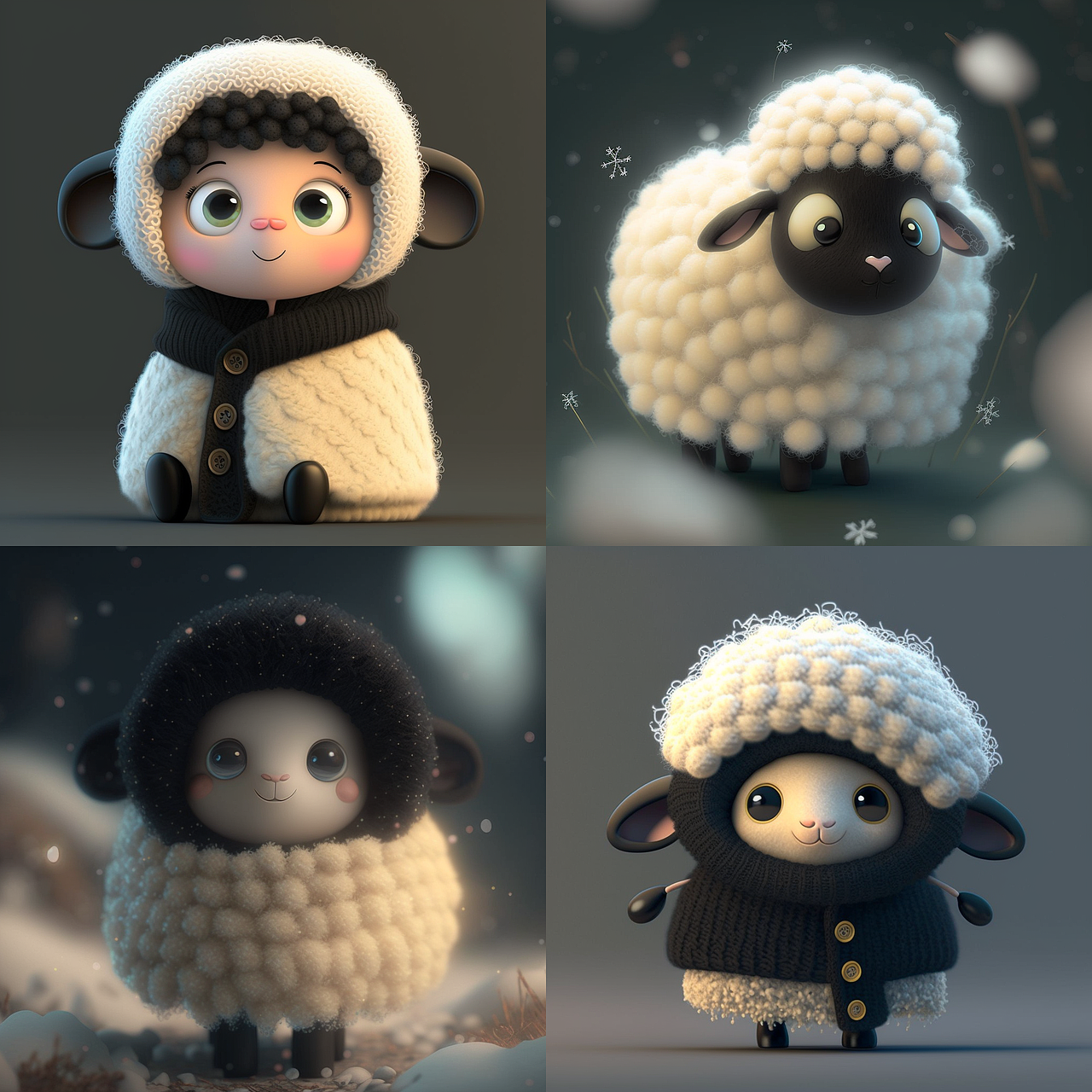 今天是小羊咩咩变色的一天_Nell妞吖-站酷ZCOOL