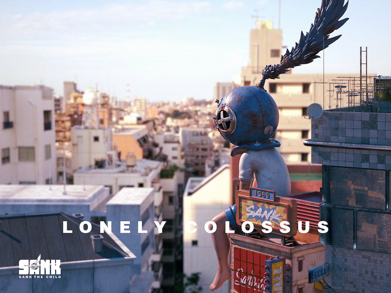 Lonely Colossus 孤独与巨像，天台的守望_宅仔-站酷ZCOOL