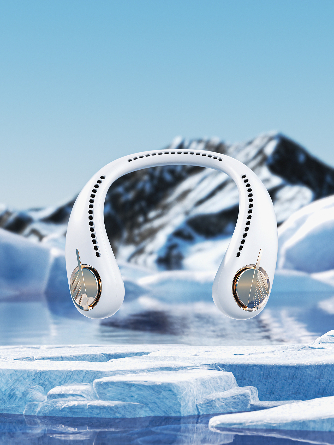 【Benks品牌—挂脖风扇渲染】 Render_月京舞梨-站酷ZCOOL