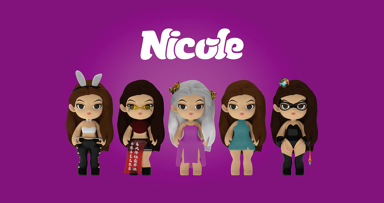 原创潮玩IP｜女性力量传播者Nicole女郎_啊佑啊佐-站酷ZCOOL