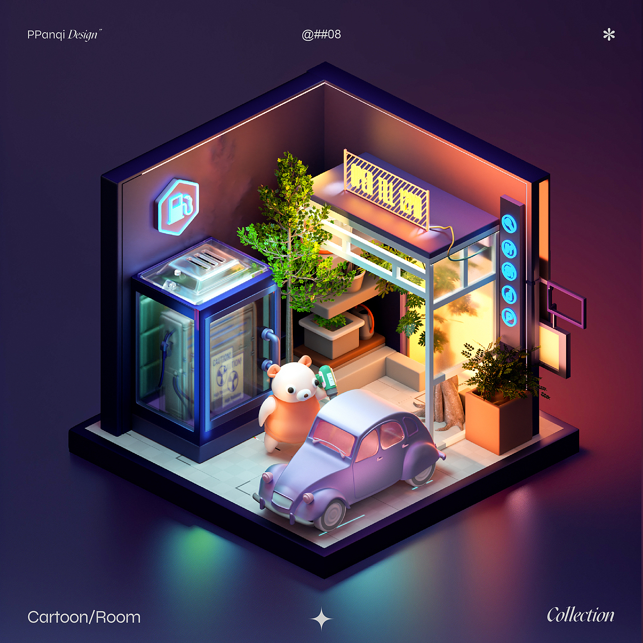 动物屋｜卡通小房间_7iii-站酷ZCOOL