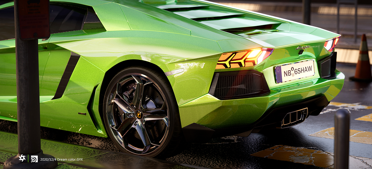 兰博基尼.Custom Green_瑞纳acb-站酷ZCOOL