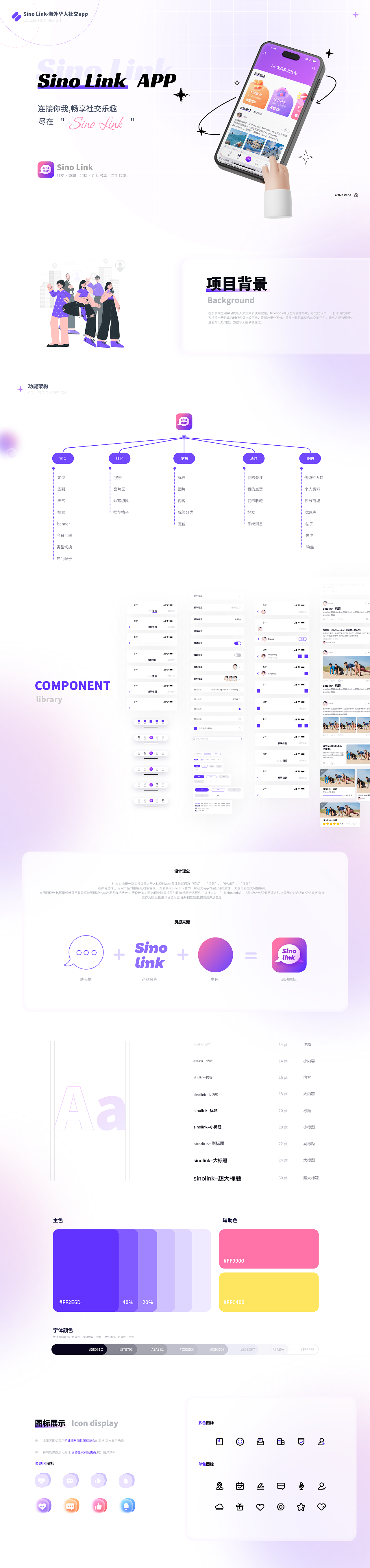 「SinoLink」 华人社交app | 社交移动端 _LLA_Winn-站酷ZCOOL