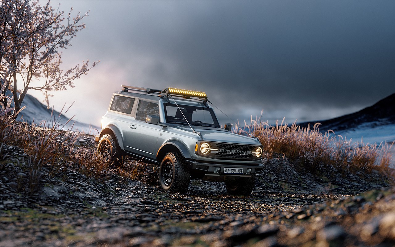 Ford Bronco CGI 福特烈马 硬派SUV 户外场景渲染_程弎益-站酷ZCOOL