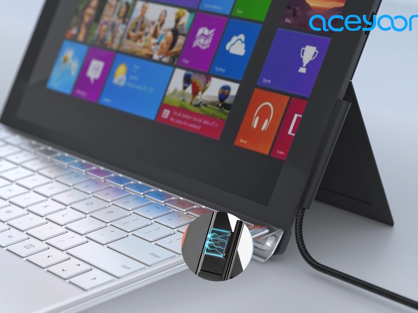 Surface公口转USB C公口充电转接线 2m_zzck-站酷ZCOOL